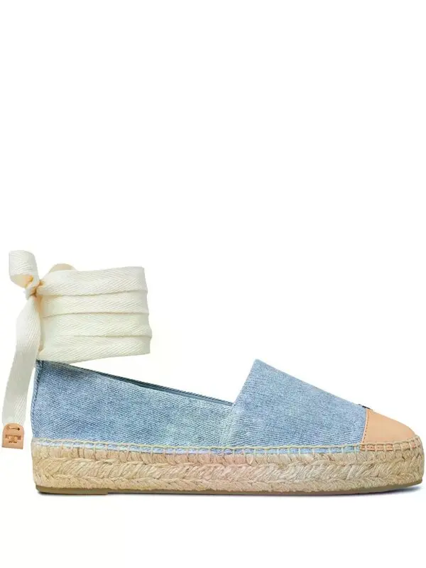 Tory Burch Leather Espadrilles - Blue