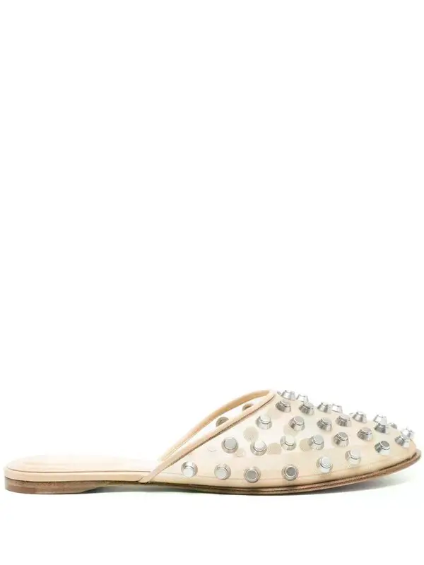 Alexander Wang Rhodes Studded Mules - Neutrals
