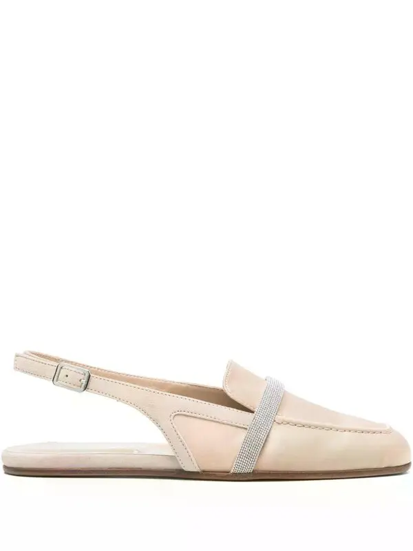 Peserico Satin Slingback Pumps