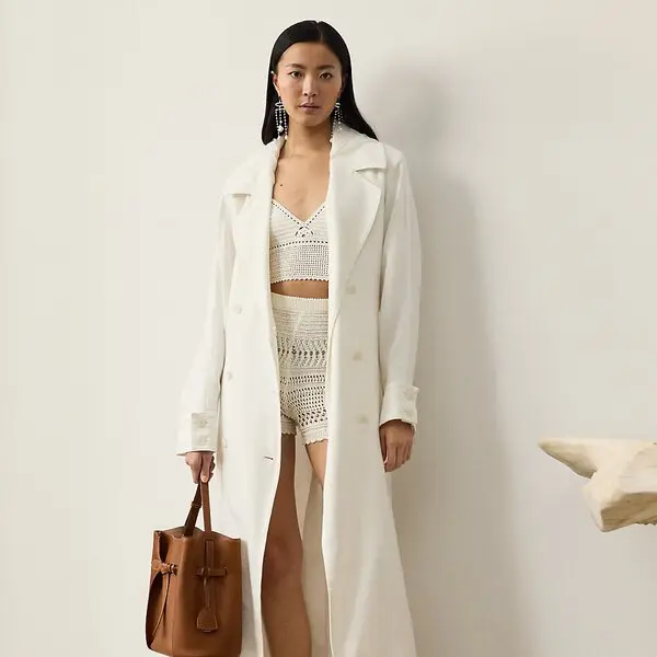 Ralph Lauren Maiden Washed Canvas Trench Coat