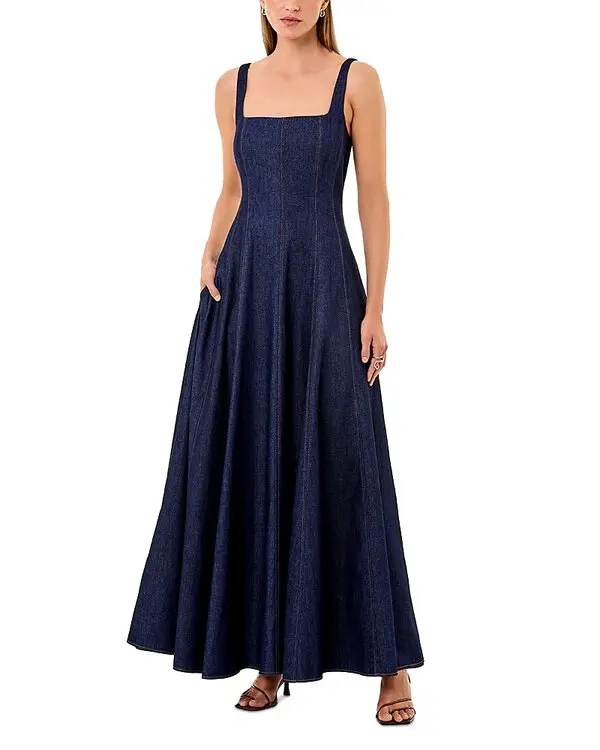 NICHOLAS Athena Sleeveless Panelled Dress - Indigo