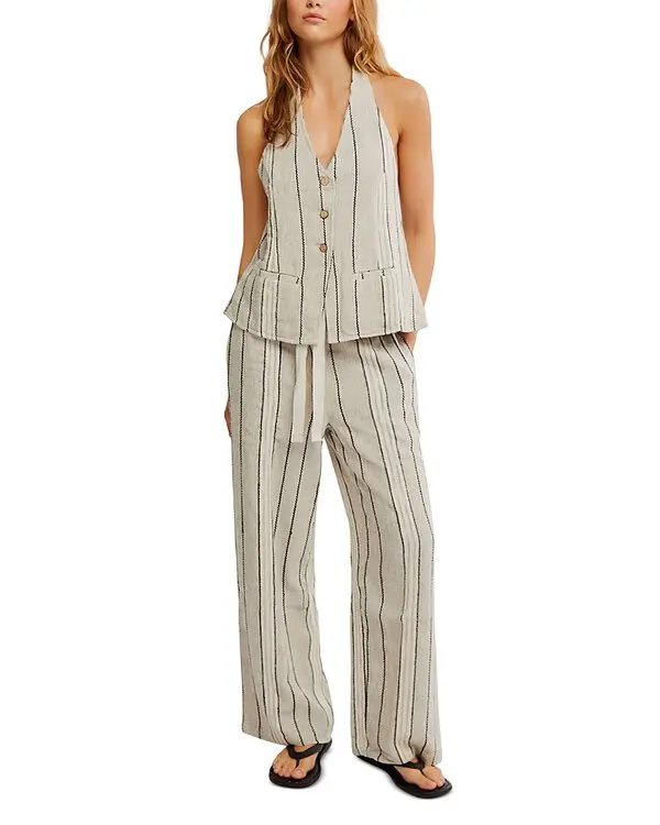 Free People Take Me To Paris Striped Set