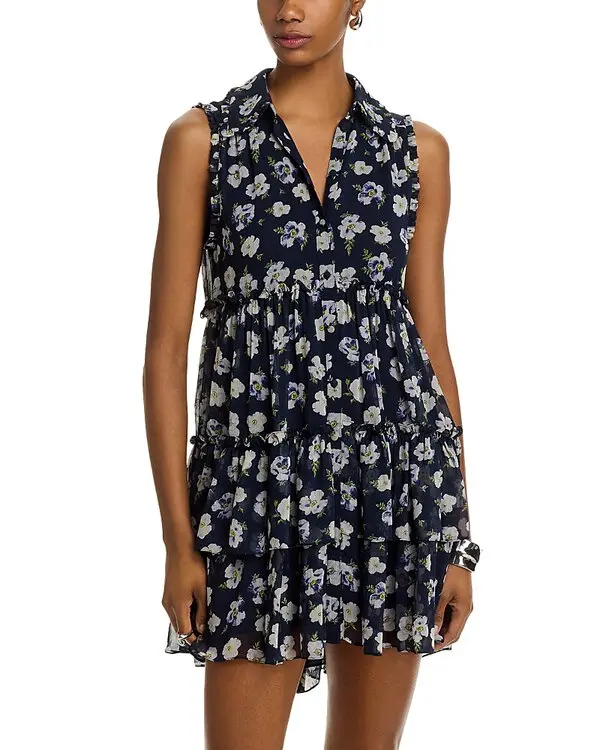 Cinq À Sept Becci Tossed Poppies Mini Dress