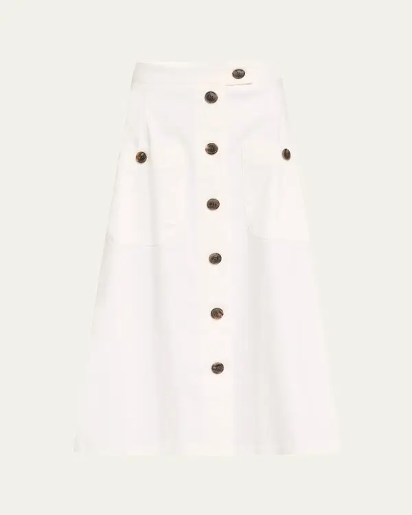 Carolina Herrera Button-front Midi Skirt
