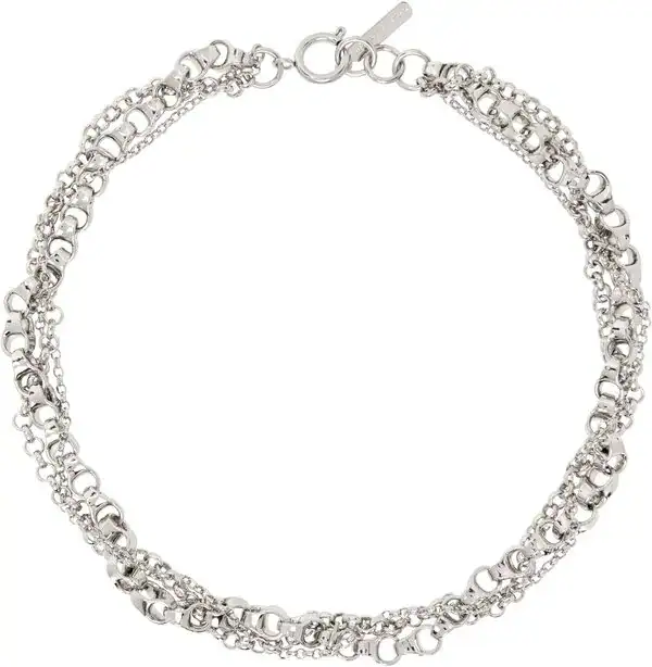 Justine Clenquet Silver Shay Necklace In Palladium - 19% Off