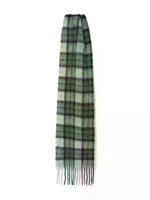 SAMSOE SAMSOE Logo-embroidered Scarf - Green