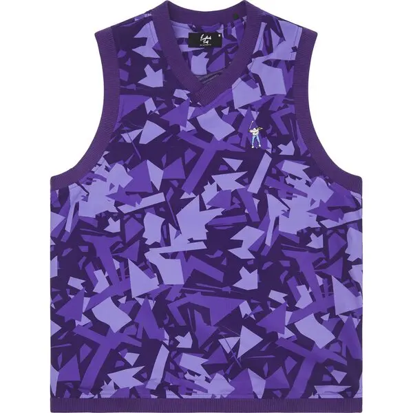 EASTSIDE GOLF Nylon Windbreaker Vest - Violet Stone Shatter