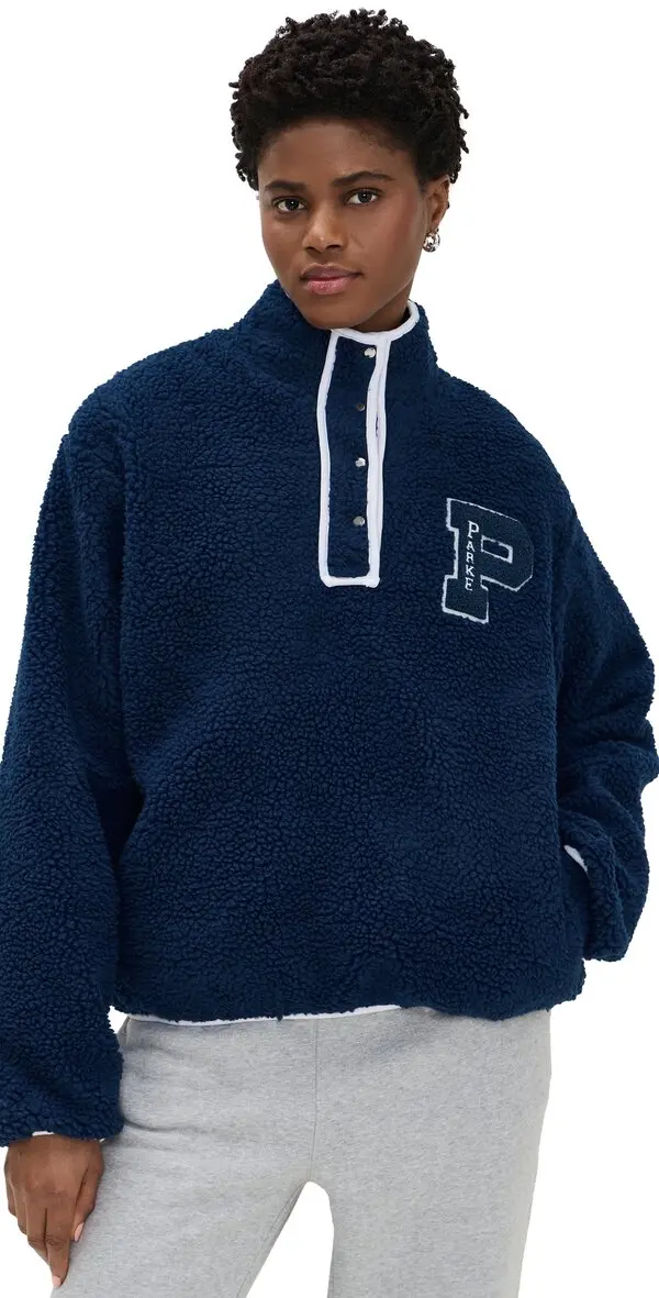 PARKE Chenille Varsity Fleece Sweatshirt