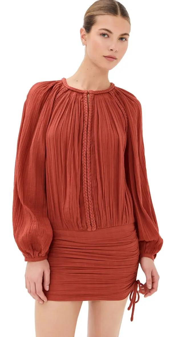 Isabel Marant Jaoni Mini Dress - Burnt Orange