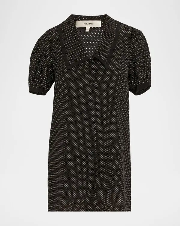 FRAME The Polka Dot Sailor Shirtdress