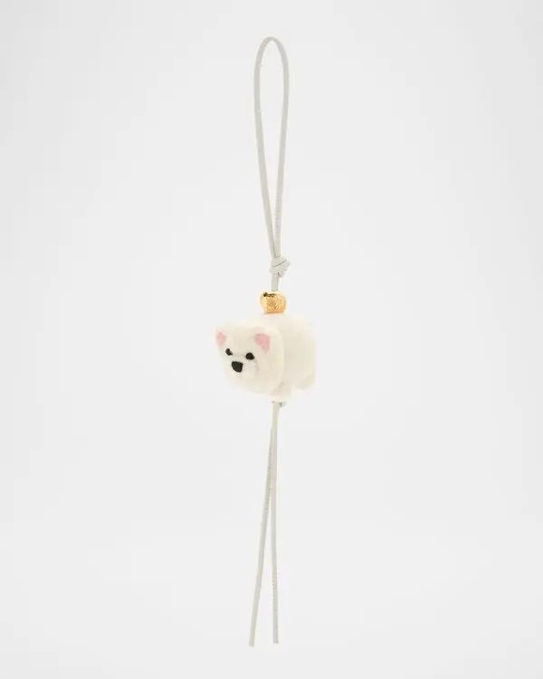 Loewe Chow Chow Dog Charm - Soft White