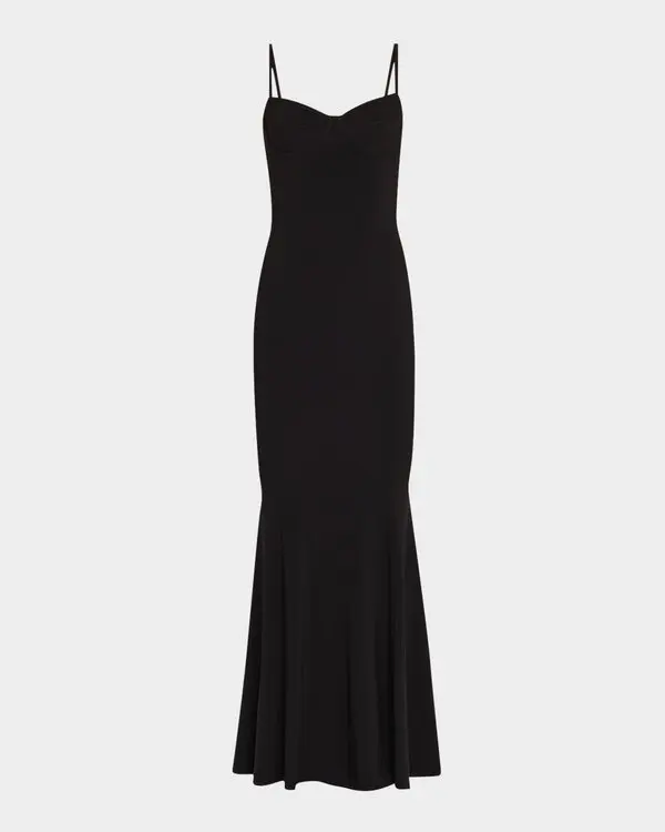 Norma Kamali Underwire Fishtail Gown - Black
