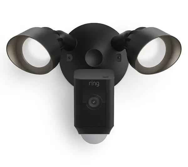 RING Floodlight Wired Camera Plus With Ra