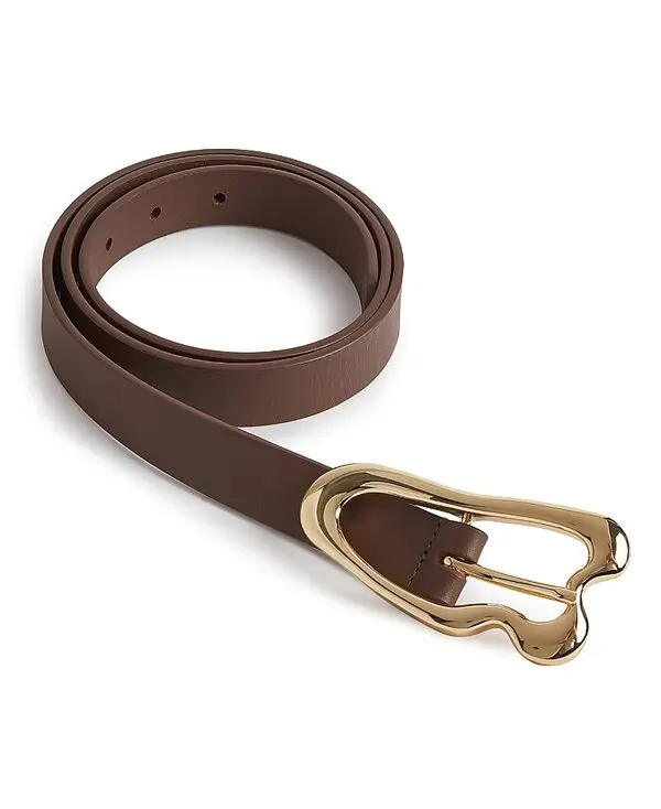 Cynthia Rowley Signature Thin Buckle Belt - Brown