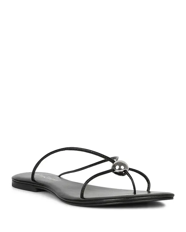 Jeffrey Campbell Cherished Flat Sandals - Black/silver