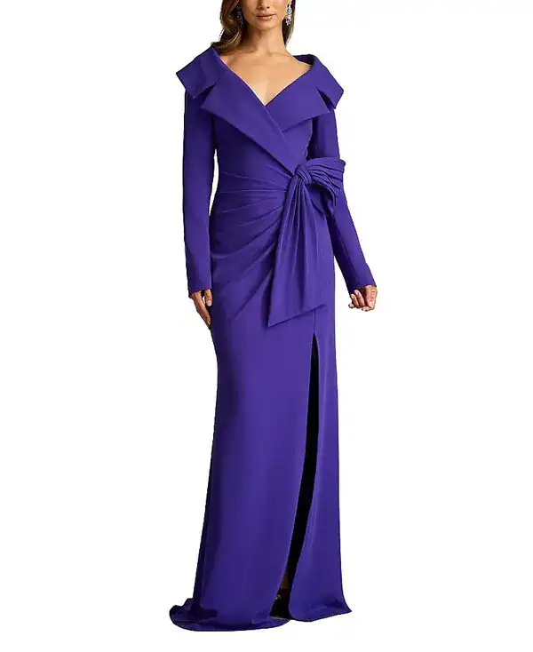 portrait collar evening dress Blythe Floral Portrait Collar Gown – Tadashi Shoji Official Online Boutique main image 0