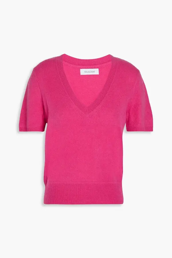 Naadam Cashmere Knit Sweater - Fuchsia