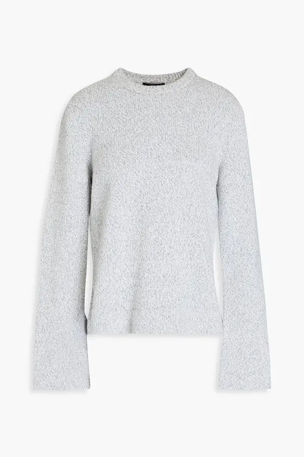 Theory Bouclé-knit Sweater - Light Gray