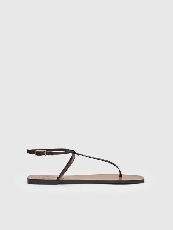 ATP ATELIER Alassio Flat Sandals - Walnut