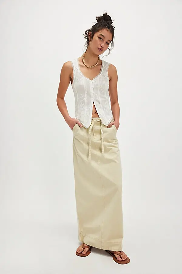 Free People We The Free All That Talk Maxi Skirt