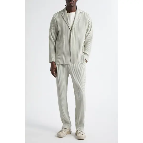 Issey Miyake Tailored Pleats Single Breasted Blazer