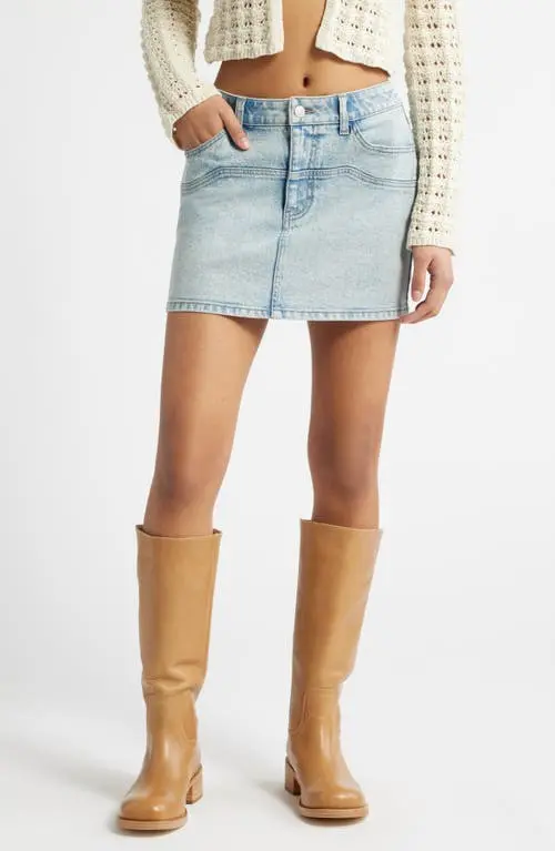 Bp. Seamed Denim Miniskirt