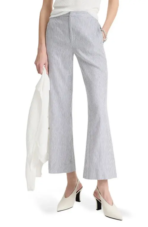 Vince Ticking Stripe Crop Flare Pants