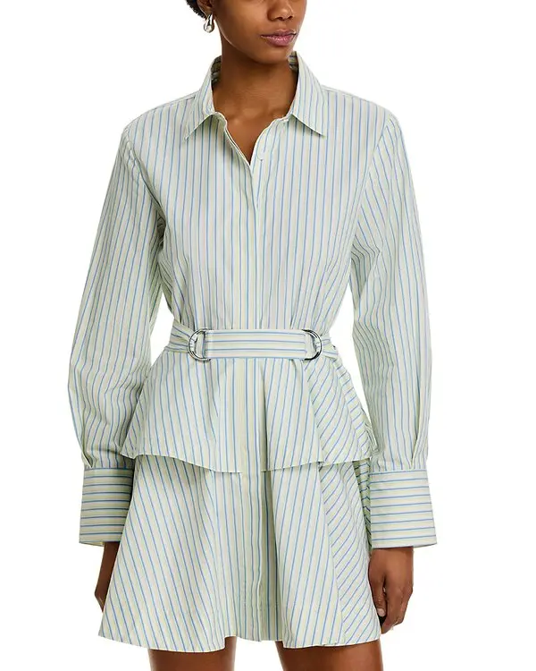 Derek Lam 10 Crosby Katherine Belted Button-down Shirt Dress