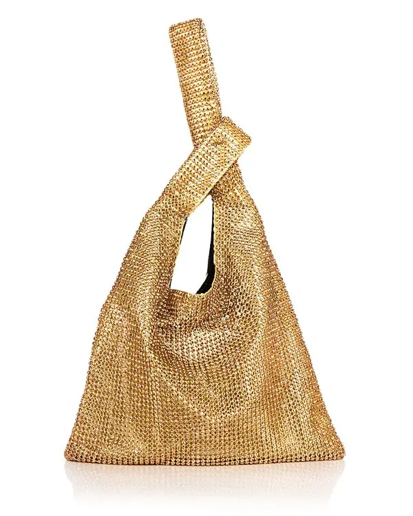 Aqua Crystal Evening Bag - Gold