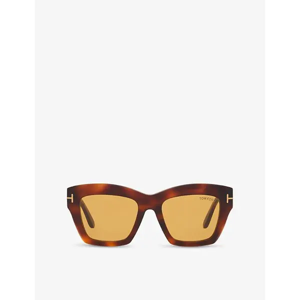 TOM FORD Luna Rectangle-frame Sunglasses - Brown