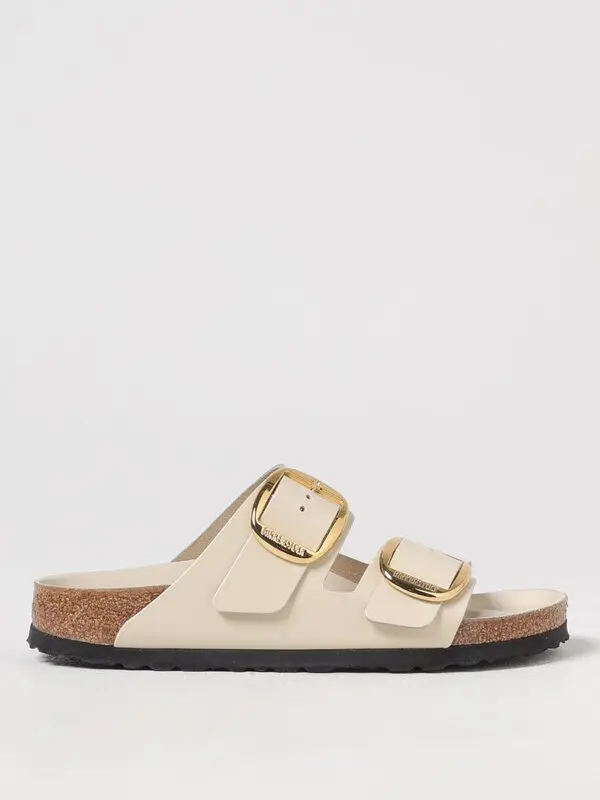 BIRKENSTOCK Flat Sandals - Ecru