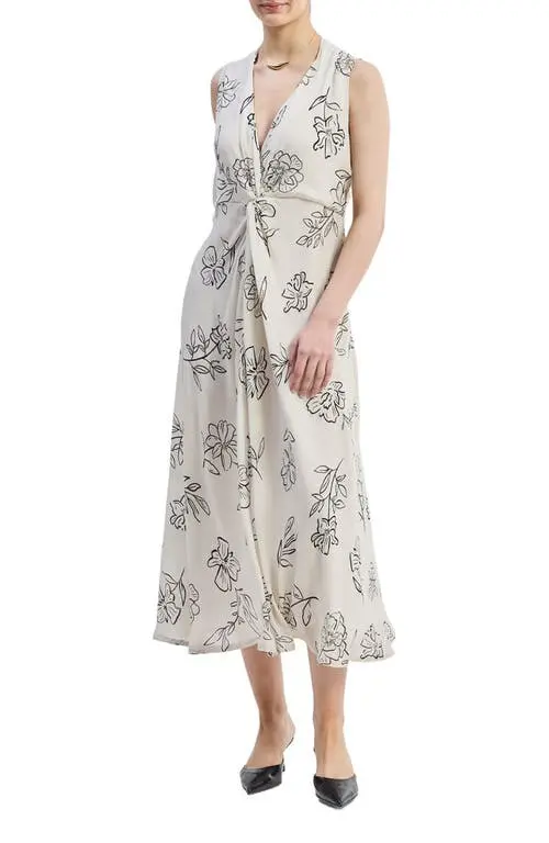 REISTOR Front Twist Floral Maxi Dress - Flowers In The Wind
