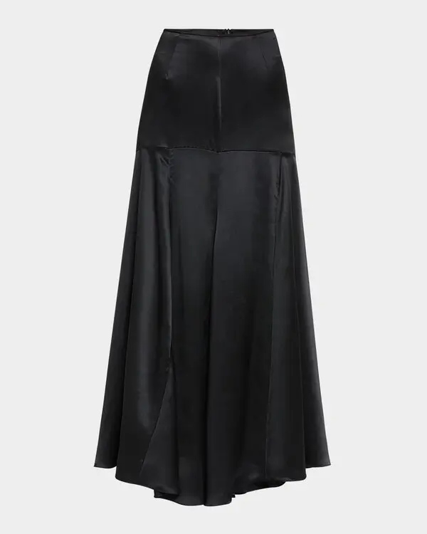 Simone Rocha Drop-waist Silk Maxi Skirt