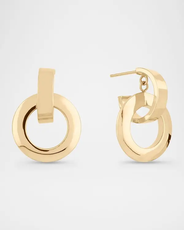 Lana Jewelry 14k Gold Moveable Loop Hoop Earrings