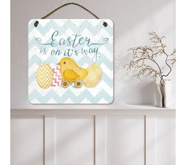 COURTSIDE MARKET Easter Is On Its Way 15x15 Art Board With Twin