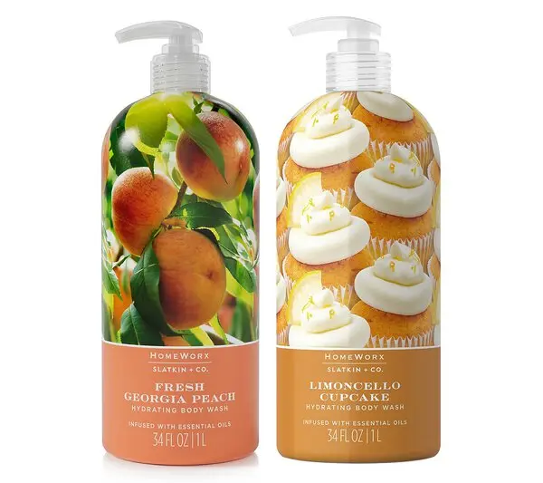 HOMEWORX BY SLATKIN + CO. Set Of 2 34oz Body Wa H