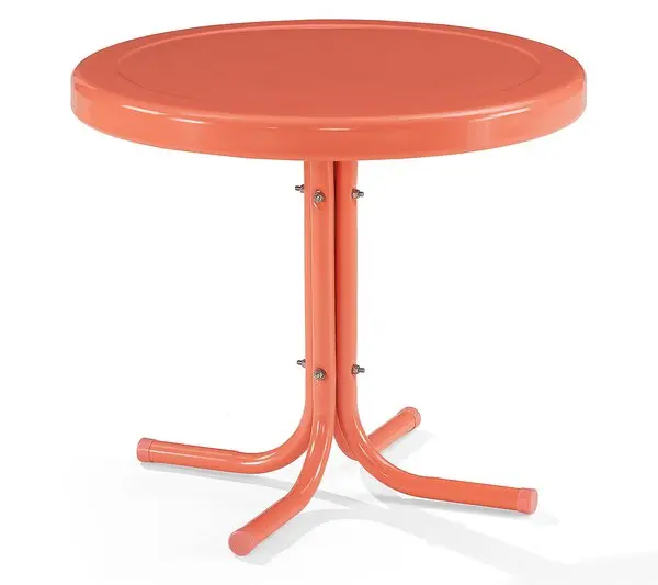 CROSLEY Griffith Retro Outdoor Side Table Coral Gloss