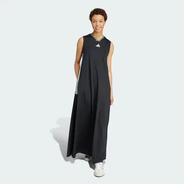 adidas mesh dress black ADIDAS VERSATILE RIB DRESS - BLACK – bCODE main image 1