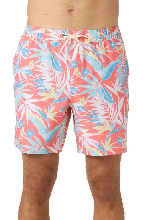 O'Neill Hermosa Elastic Waist Swim Trunks - Peach Echo
