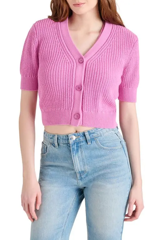 Steve Madden Janae Short Sleeve Cardigan - Crocus