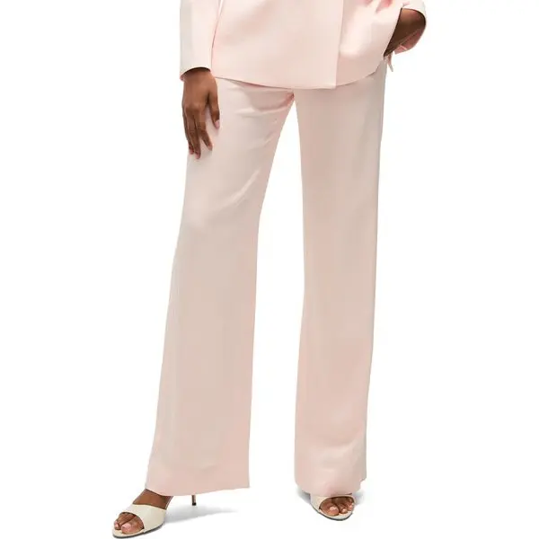 Veronica Beard Ronin Wide Leg Trousers - Pink Shell