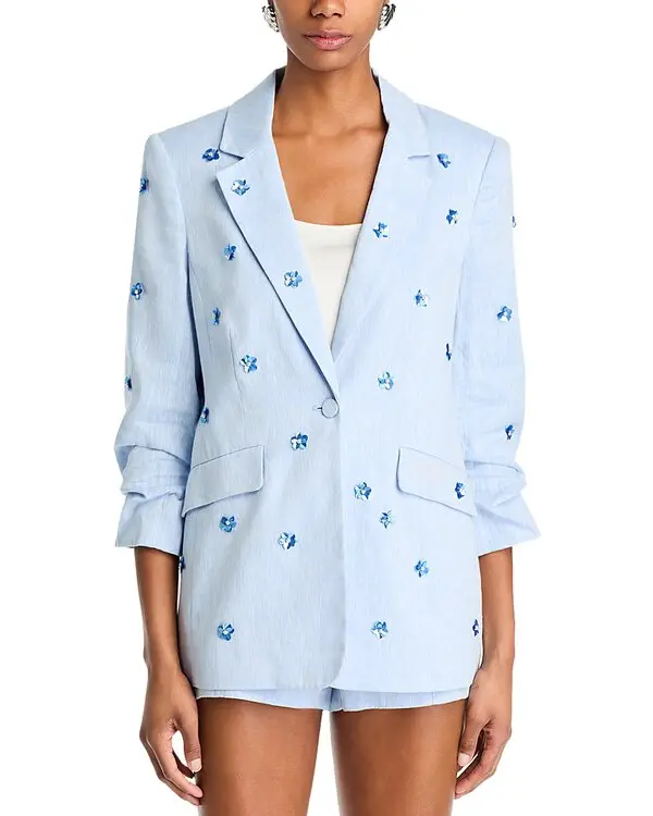 Cinq À Sept Kylie Embellished Blazer - Blue Hydrangea