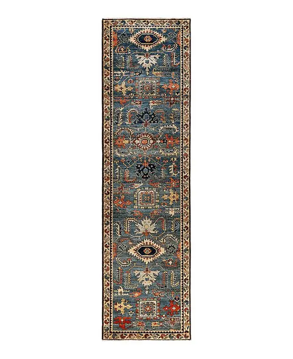 Bloomingdale'S Serapi M1945 Runner Area Rug, 2'7 X 9'8 - Blue