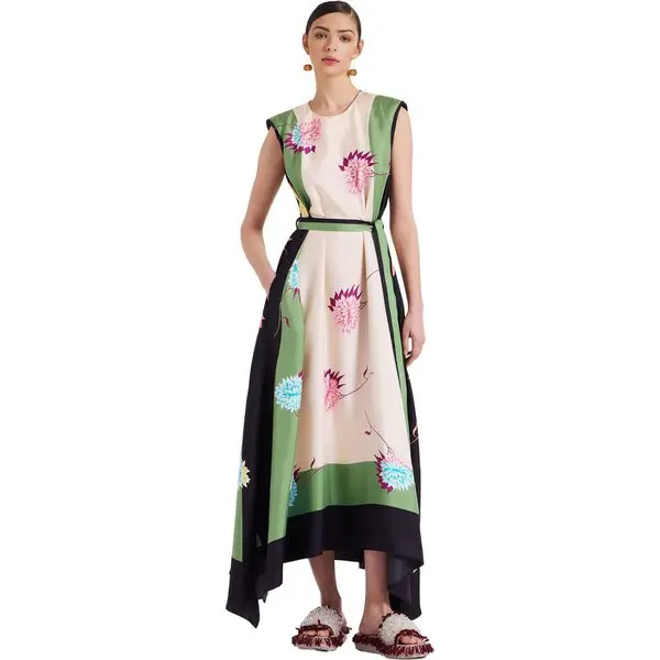 La DoubleJ San Carlo Printed Silk Dress