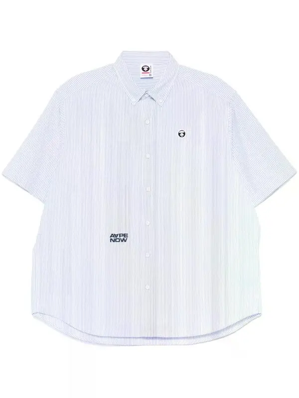 AAPE BY *A BATHING APE® Aapenow Moonface-logo Striped Shirt