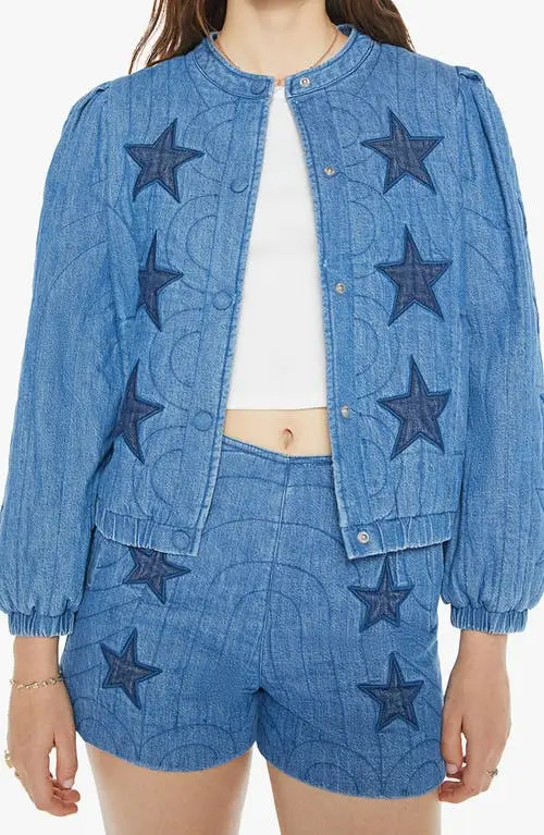 Mother The Rough Puff Quilted Denim Jacket - Stunt Double | Editorialist