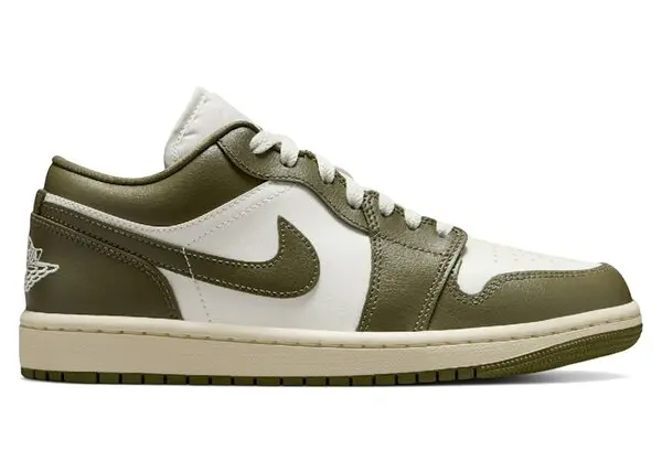 JORDAN 1 Low Sneakers - White/medium Olive/sail