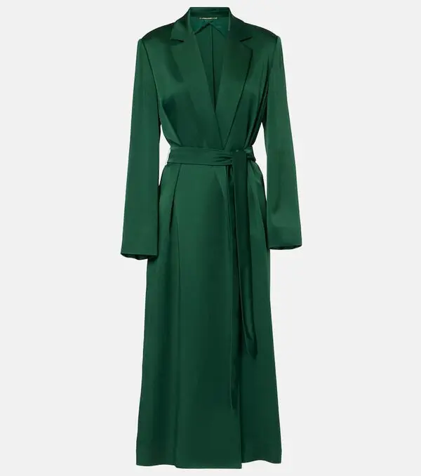 Max Mara Giselda Satin Wrap Coat