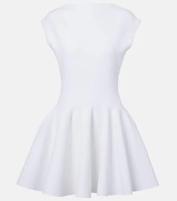 Alaïa Pleated Minidress - White
