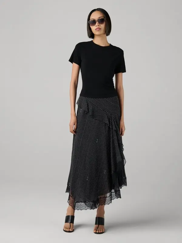 Diane Von Furstenberg Short Sleeve Top - Black